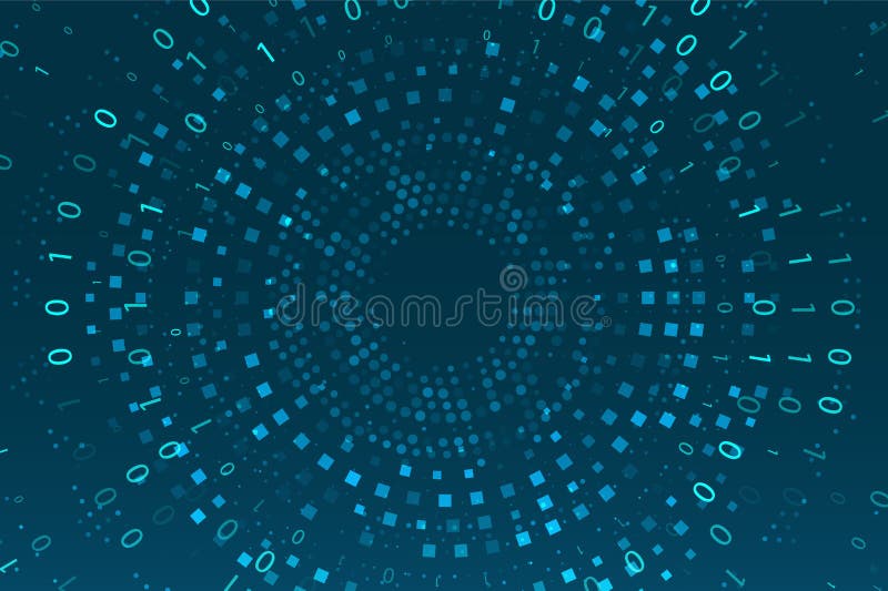 Stream of encoded data stock vector. Illustration of modern - 261409802