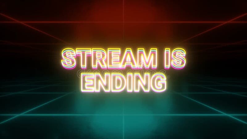 Stream Ending Animation Retro Background Stock Footage - Video of ...