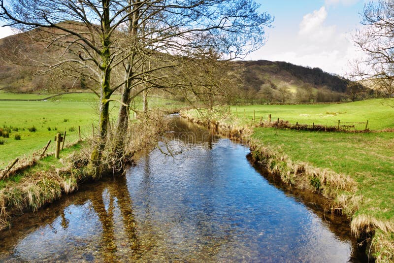 Stream in English Lake District Stock Image - Image of river, hill ...