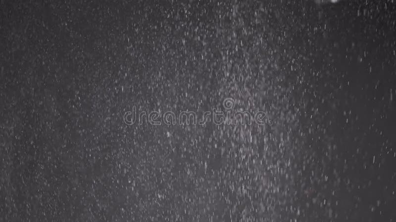 Stream of Falling Confetti, Dust Particles, and Snowfall on Black ...