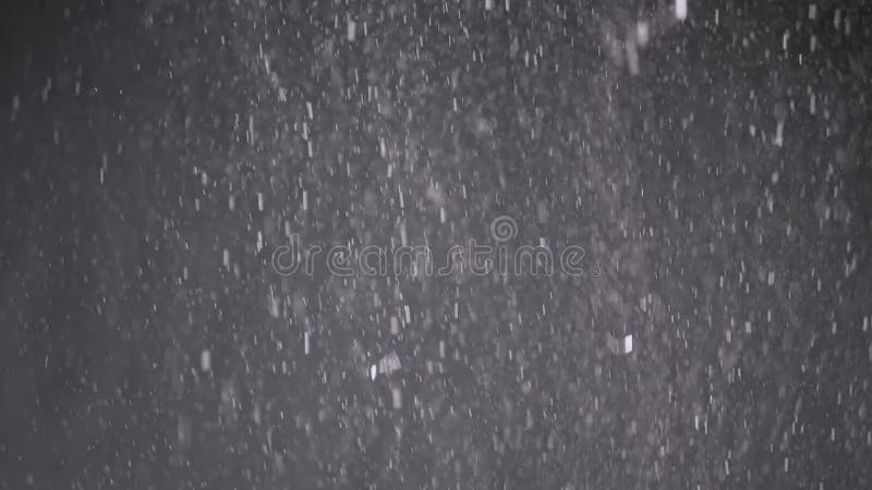 Stream of Falling Confetti, Dust Particles, and Snowfall on Black ...