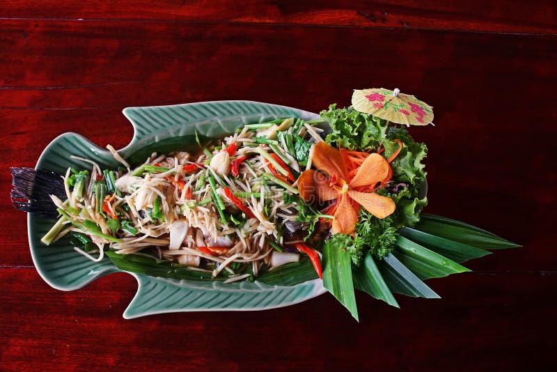 Stream fish with soy sauce stock photo. Image of black - 130092788