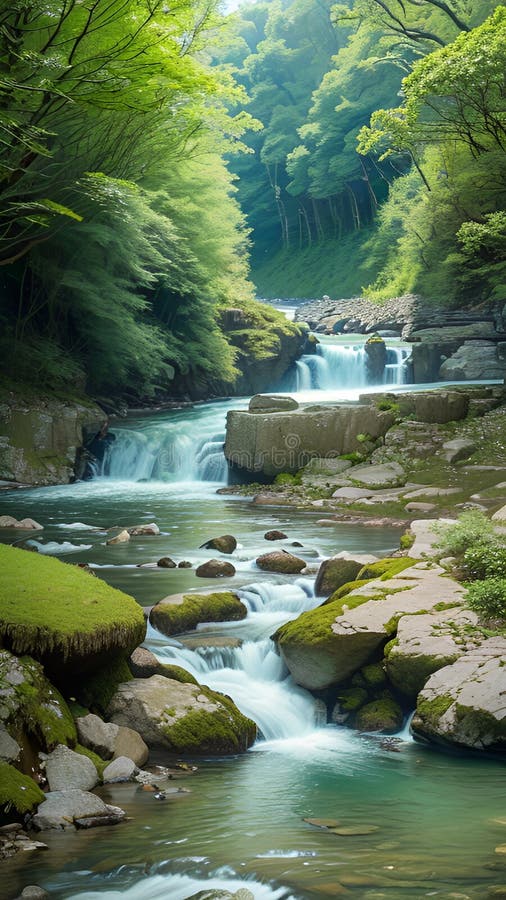 Stream Flow River Flow River Countryside Stream Scenery Stock ...
