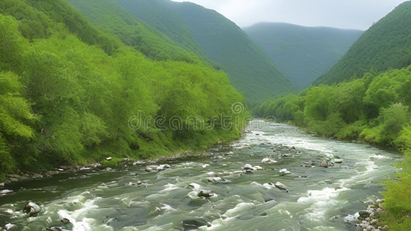 Stream Flow River Flow River Countryside Stream Scenery Stock ...