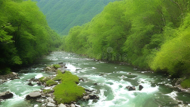 Stream Flow River Flow River Countryside Stream Scenery Stock ...
