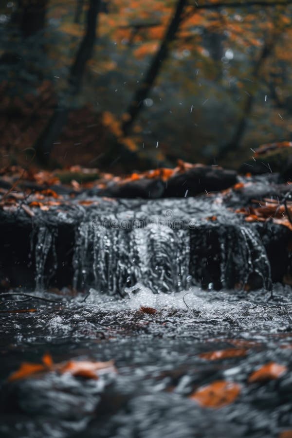 A Stream Flowing through a Forest, Perfect for Nature Backgrounds Stock ...