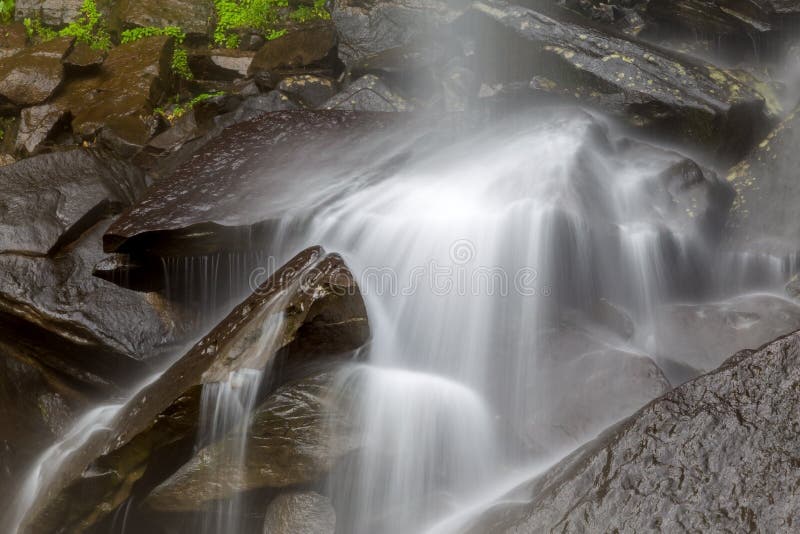 Stream Flowing in Motion Over Rocks Stock Image - Image of fresh, brook ...