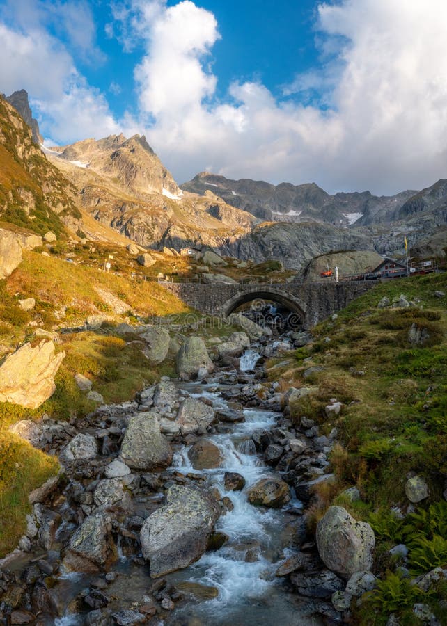 A Stream Flowing Under a Bridge Stock Image - Image of tree, brook ...