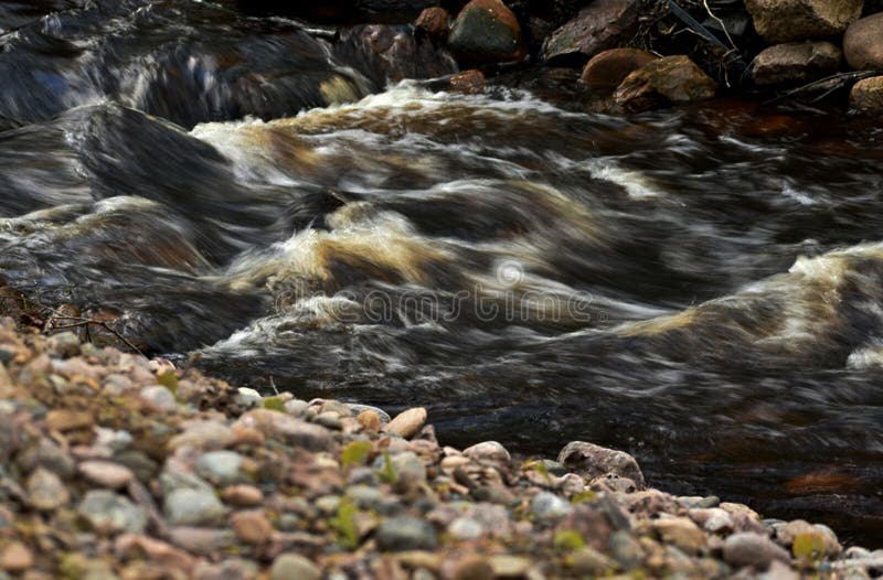Stream - Flowing Water Outdoors in the Nature Stock Image - Image of ...