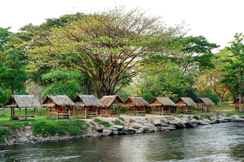 A Stream that Flows Down from the Waterfall. Stock Photo - Image of ...