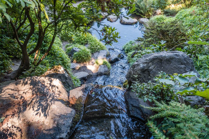 Stream Flows into Pool 2 stock image. Image of rocks - 77210043