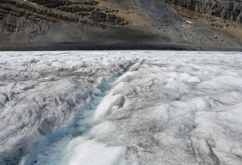 Stream on a Glacier stock image. Image of mountain, rock - 3258885