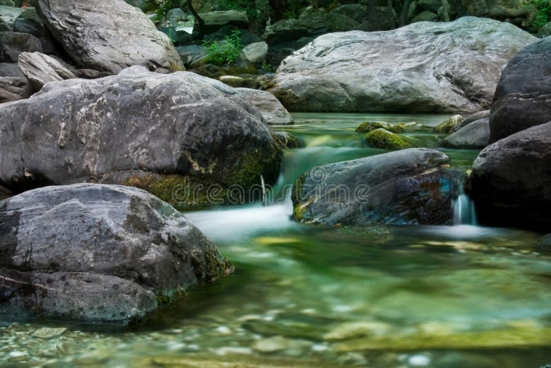 Stream with gray stones stock image. Image of scenic - 32428643
