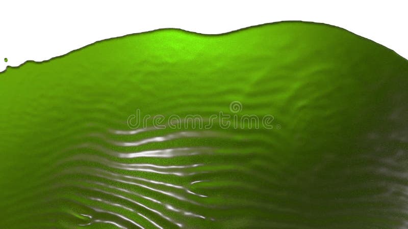 Stream of Green Liquid Like Juice Falling on White Background - Screen ...