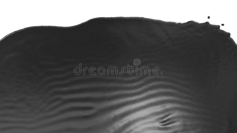 Stream of Grey Liquid Like Juice Falling on White Background - Screen ...