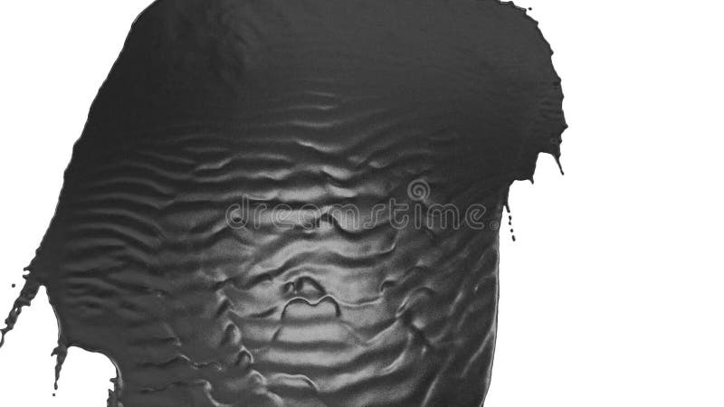 Stream of Grey Paint Falling on White Background - Screen and Dripping ...