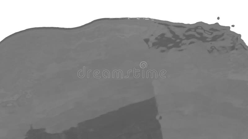 Stream of Grey Paint Falling on White Background - Screen and Dripping ...