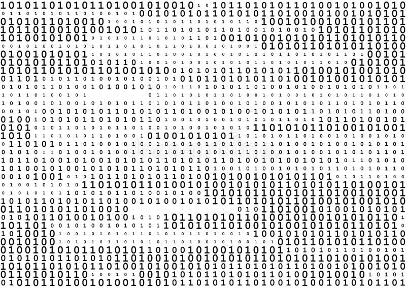 Black White Binary Digits Stock Illustrations – 380 Black White Binary ...