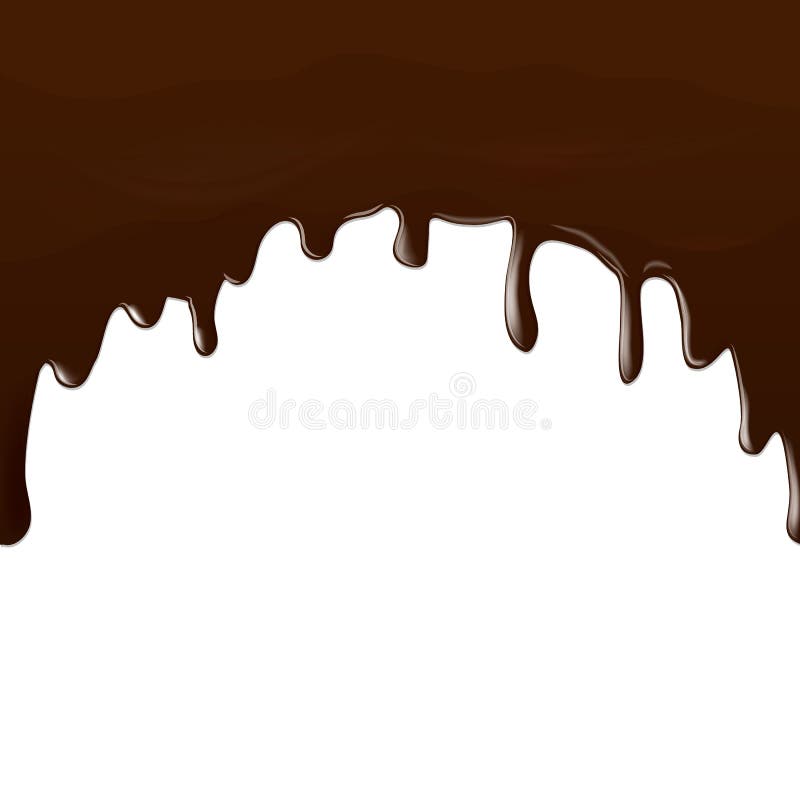 Stream of Liquid Brown Chocolate Stock Vector - Illustration of candy ...