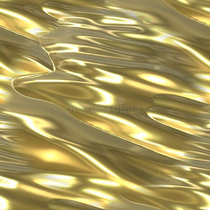 A Stream of Liquid Gold. Seamless Background with a Flowing Golden ...