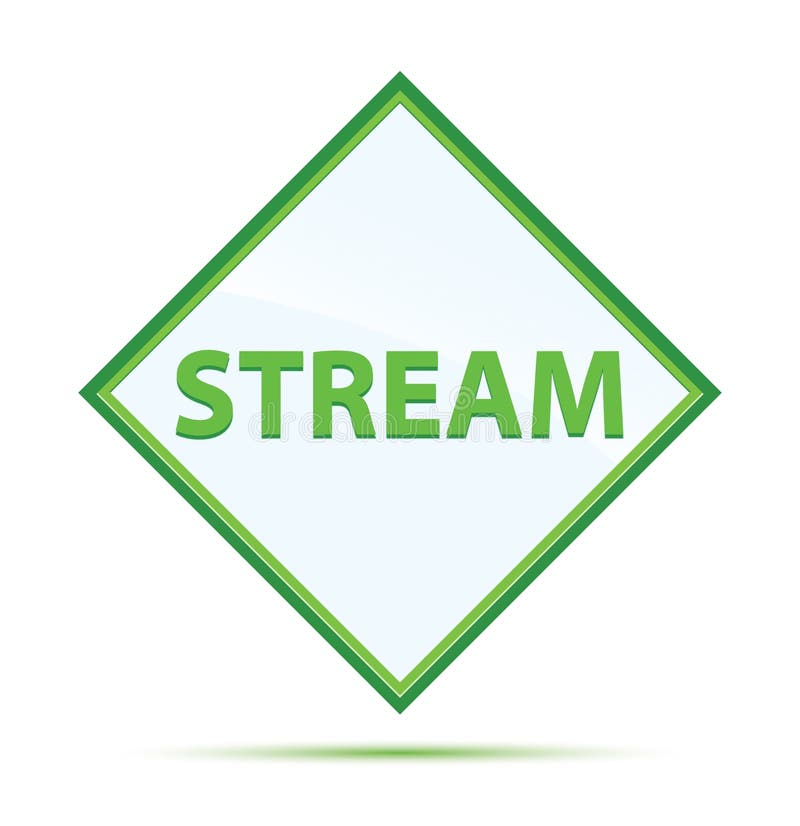 Stream Modern Abstract Green Diamond Button Stock Illustration ...