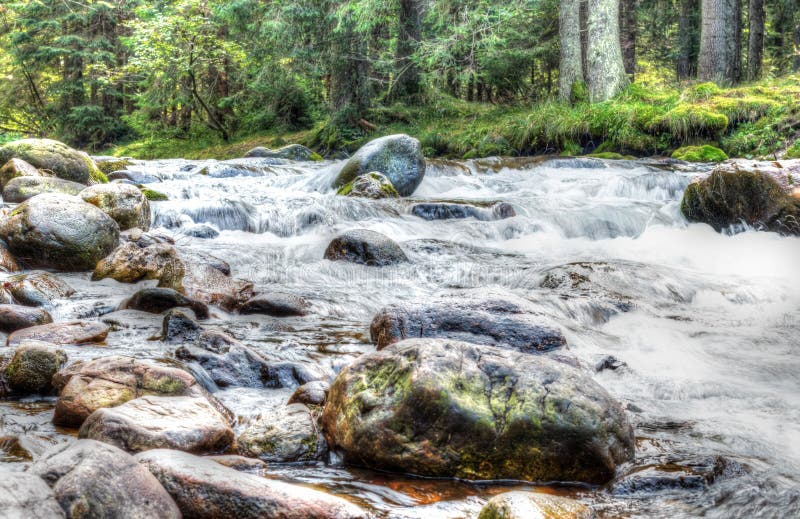 Stream in the Mountains Elbrus Stock Photo - Image of area, landscape ...