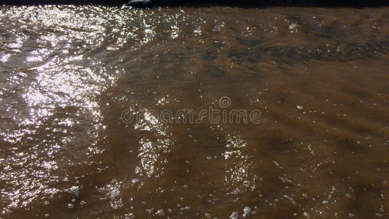 Stream with Muddy Waters, Fast Flow Stock Image - Image of highlight ...