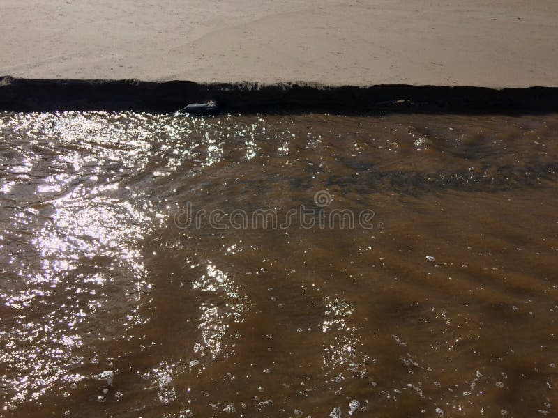 Stream with Muddy Waters, Fast Flow Stock Image - Image of nature ...