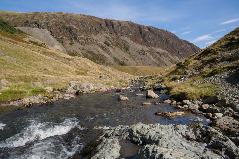 Stream Near the Path Whilst Descending Helvellyn Stock Photo - Image of ...