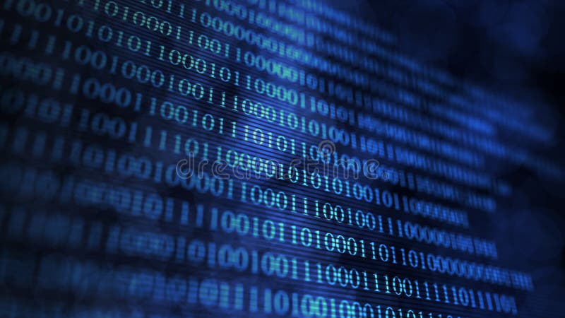 Stream Of Numbers Modern Blue Digital Background Virtual Reality Abstract Matrix Background