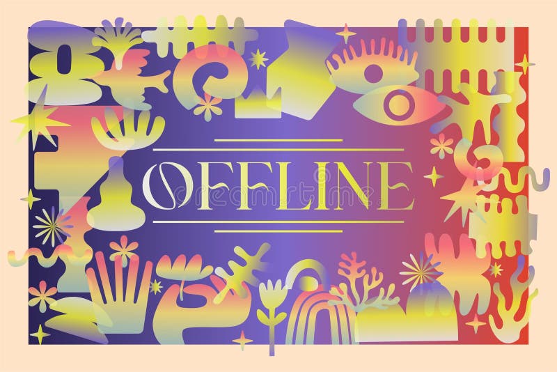 Stream Offline Overlay Matise Style Background Boho Abstract Shape Text ...