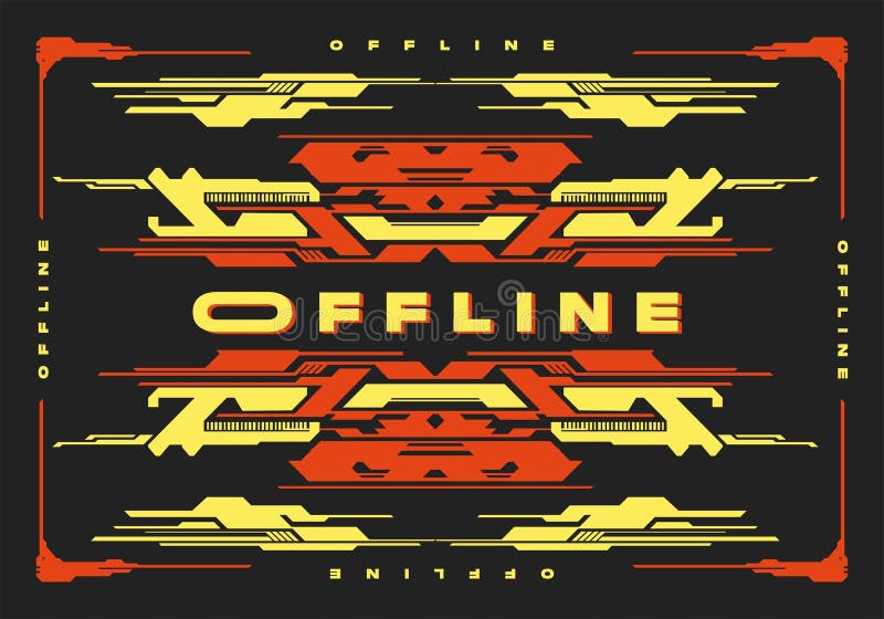 Stream Offline Overlay Background Cyberpunk Text Effect Retro ...