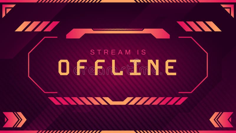 Stream is Offline Screen Ui. Warning Banner and Message, Live Stream is ...