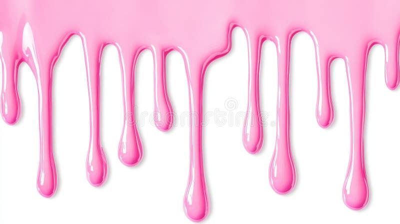 Stream of Pink Slime Dripping Down in Isolation Stock Photo - Image of ...