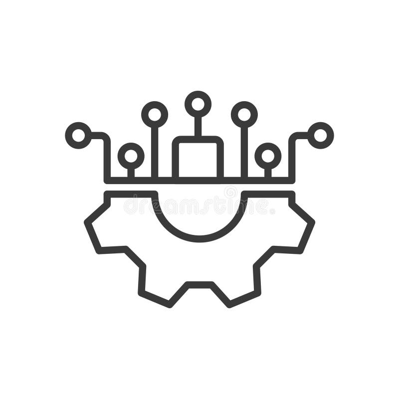 Stream Processing, Icon in Line Design. Stream, Processing, Real-time ...