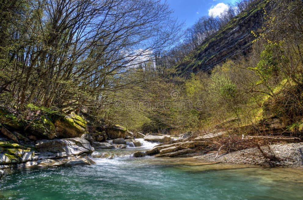 Stream with rapids stock image. Image of flow, summer - 36861421