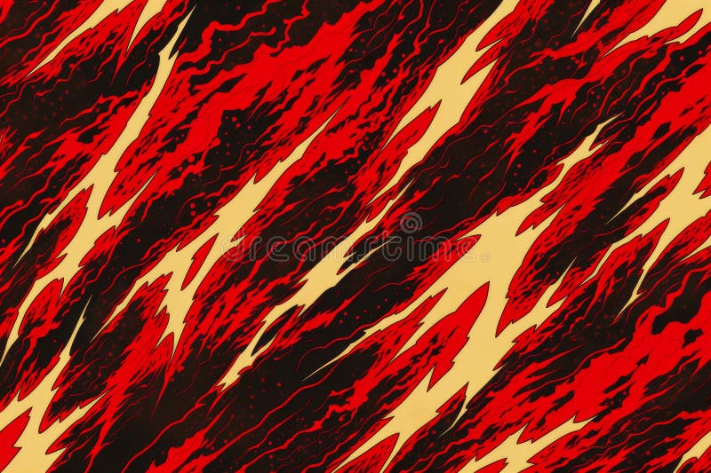 Stream of Red Lightning Strikes, Comic Book Pattern. Generative AI ...