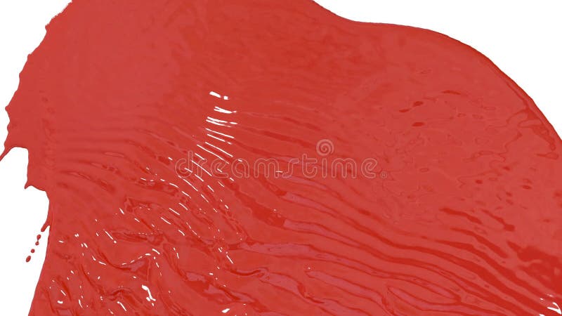 Stream of Red Paint Falling on White Background - Screen and Dripping ...