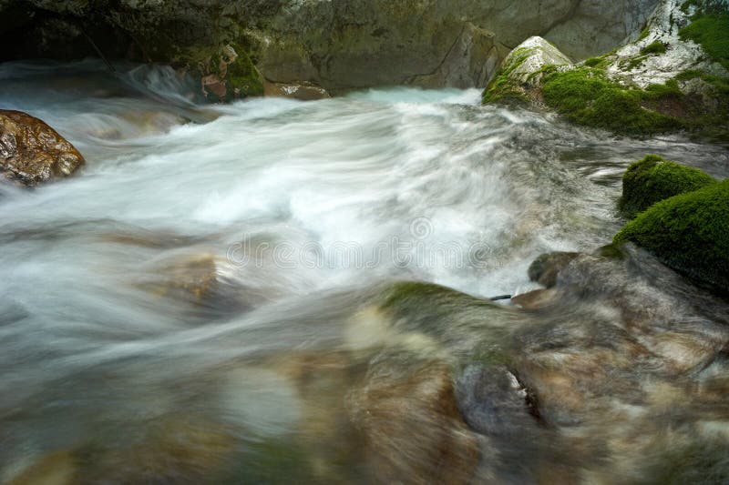 Stream Running Water stock photo. Image of falling, spring - 23205276
