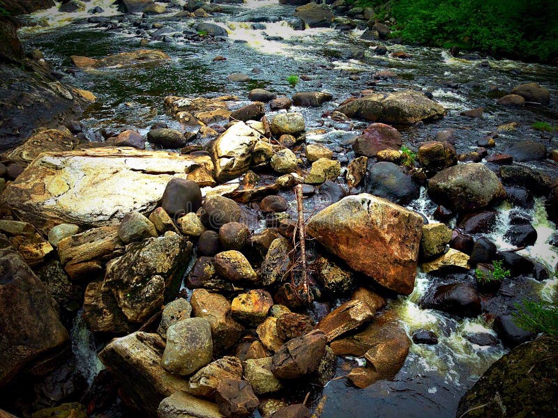 A Stream Runs through Mist Filled Valley Stock Photo - Image of foggy ...