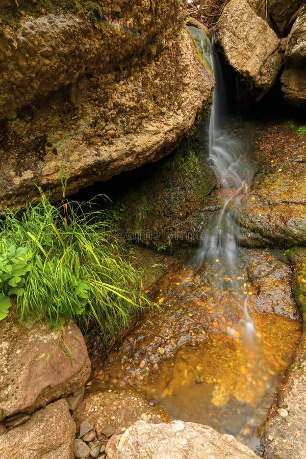 Stones In A Stream With Smooth Running Water, Idealistic Landscape ...