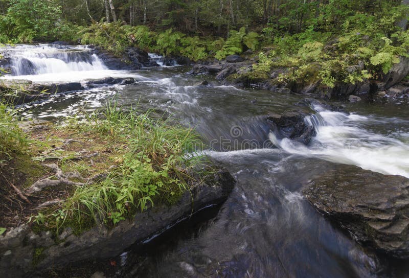 Stream and Cascades in Maine Stock Image - Image of rural, beautiful ...