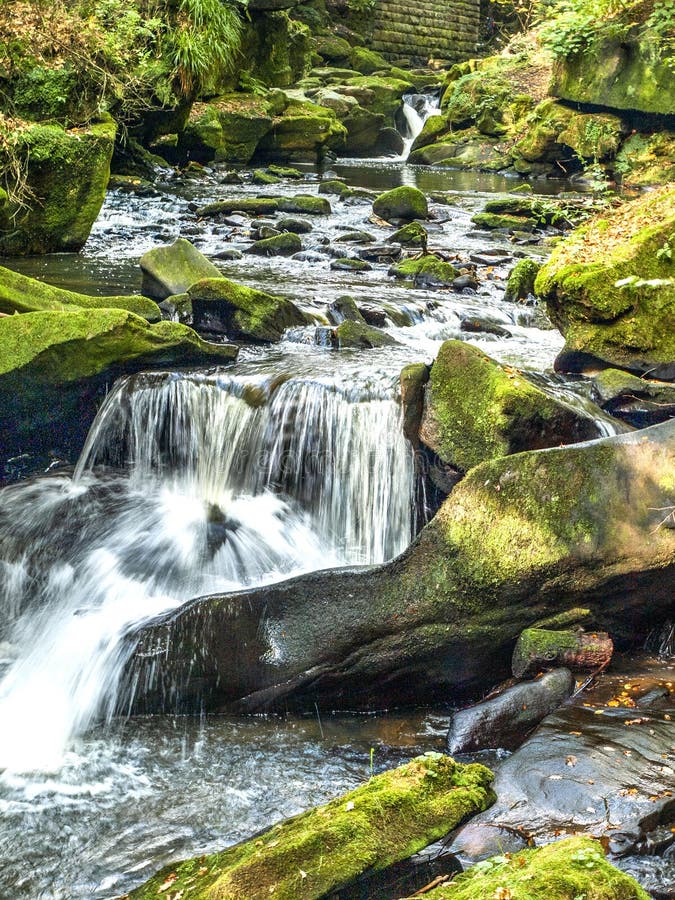 Gentle Stream Running Through A Field In Winter Stock Photo - Image of ...