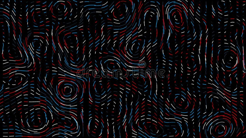 Stream of Small Wavy Lines Filling the Space, Computer Generated. 3d ...