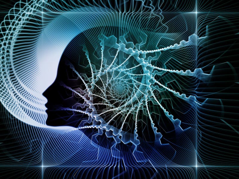 Stream of Soul and Mind stock illustration. Illustration of knowledge ...