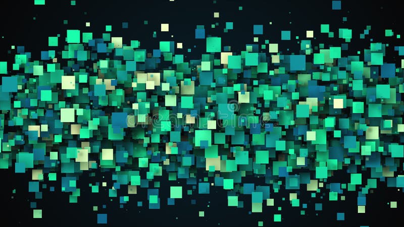 Stream of square particles stock illustration. Illustration of ...