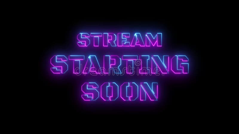 Stream Starting Soon Neon Animated Starting Soon Neon Light Meteor ...