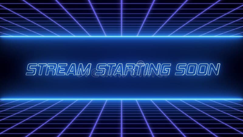 Stream Starting Soon Neon Glowing Stock Footage - Video of stream, face ...