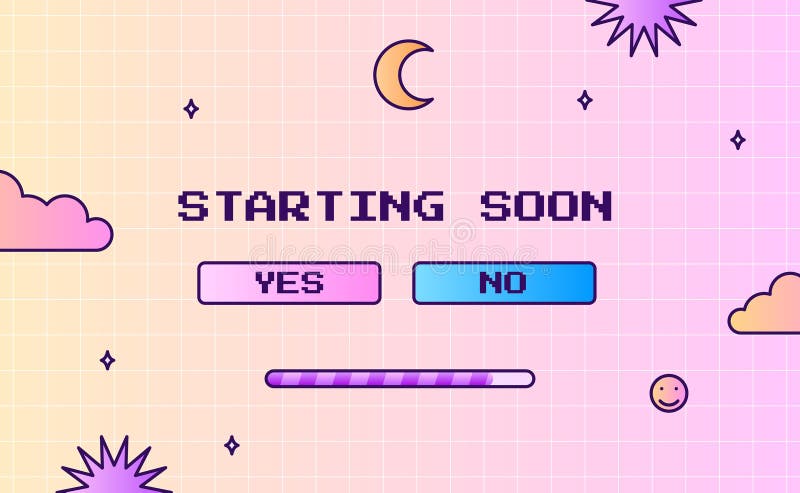 Stream Starting Soon Offline Screen Ui Layout Modern Pink Purple ...