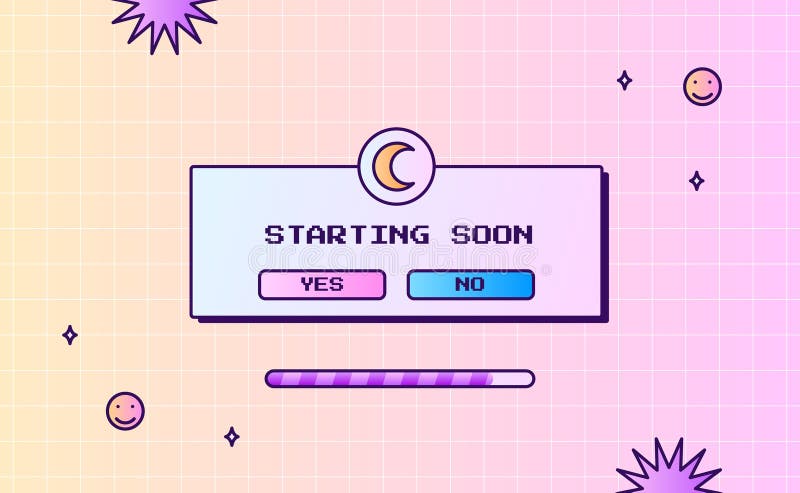 Stream is Starting Soon with Glitch Effect Stock Illustration ...